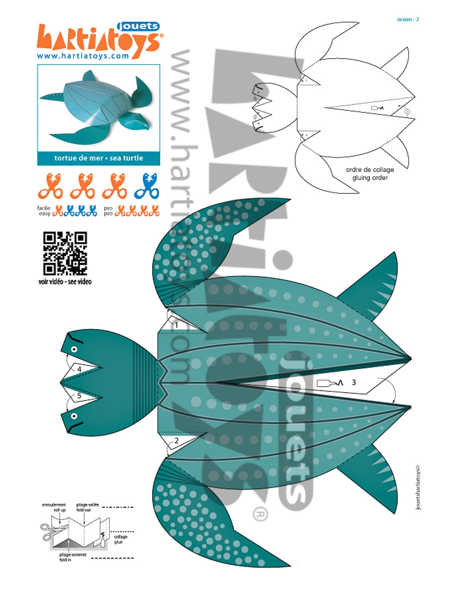 Ocean | DIY Paper Craft Kit | 3D Paper Toys | Colourful Cutouts to ...