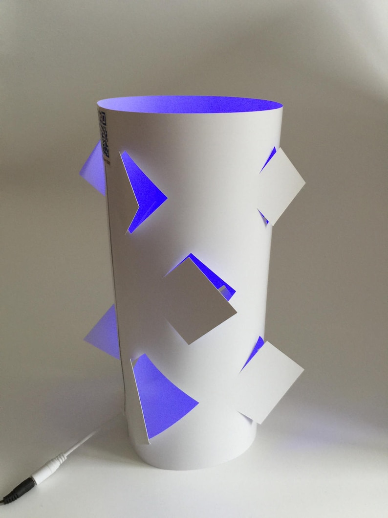 Lámpara Cuadrado DIY Paper Craft Kit - Etsy España