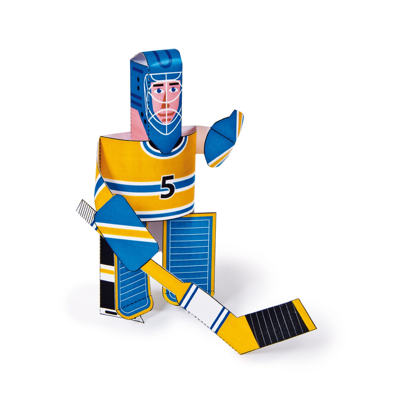 Ice Hockey DIY Paper Craft Kit 3D Paper Toys Colourful Cutouts to ...