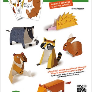 DIY Forest Animal Paper Craft Kit: Creative Activity - Etsy