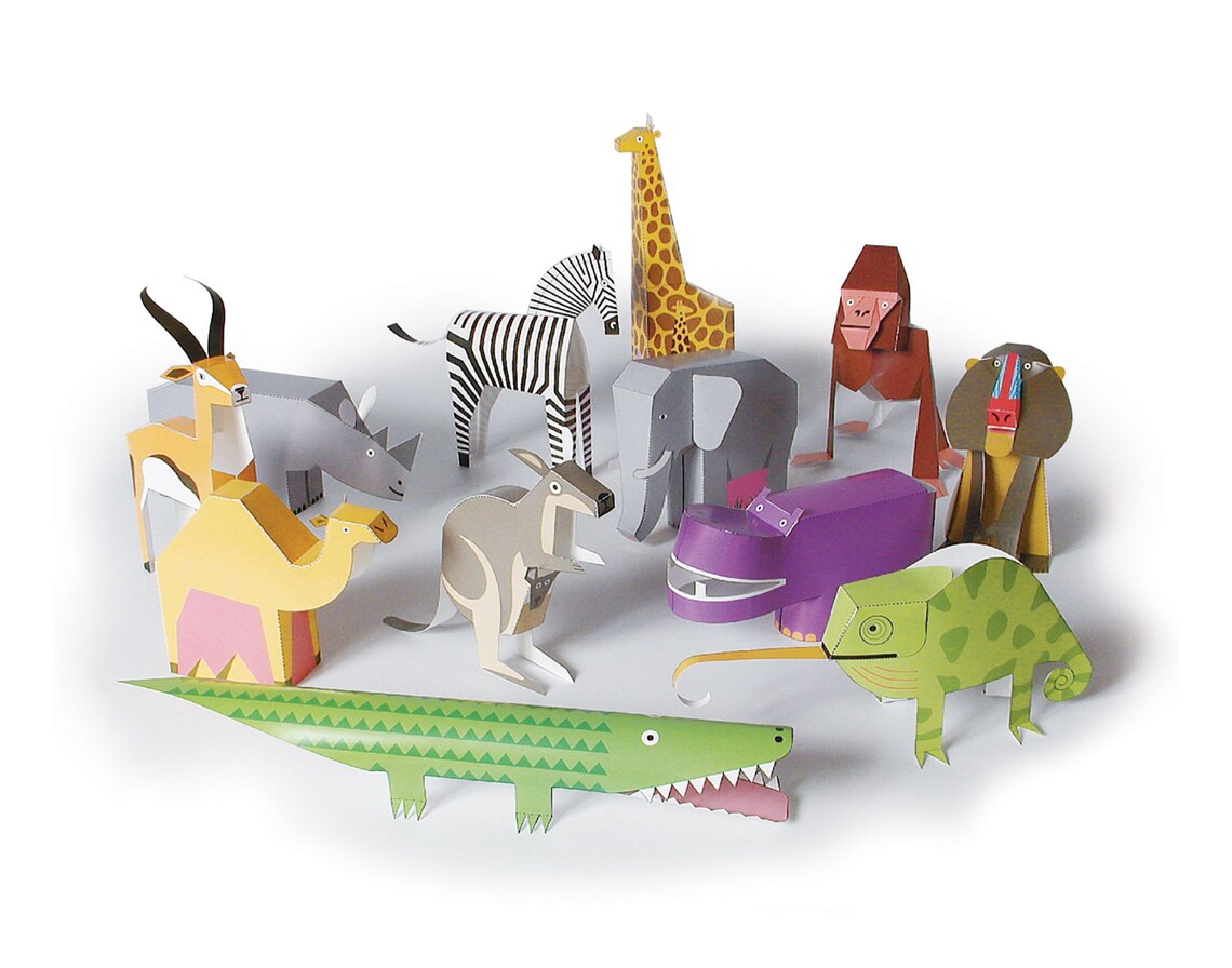 Tropic | DIY Paper Craft Kit | 3D Paper Toys | Colourful Cutouts to ...