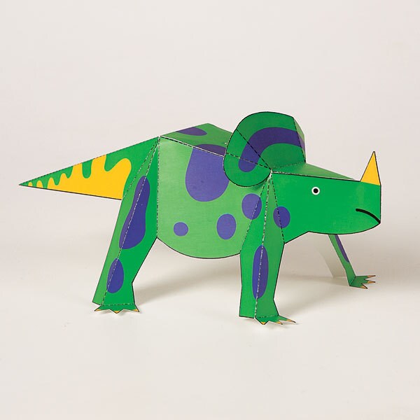 Dinosaurs | DIY Paper Craft Kit | 3D Paper Toys | Colourful Cutouts to ...