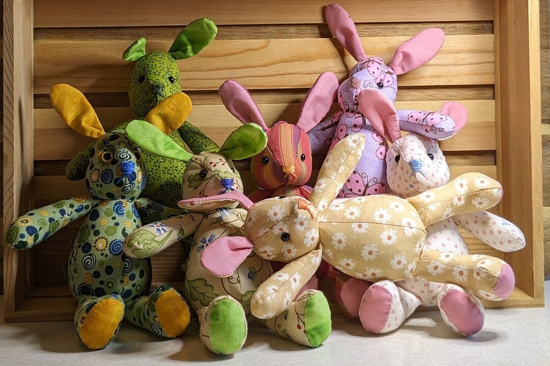 Hand-sewn Bunny Plush Toys 7 Inches Tall - Etsy