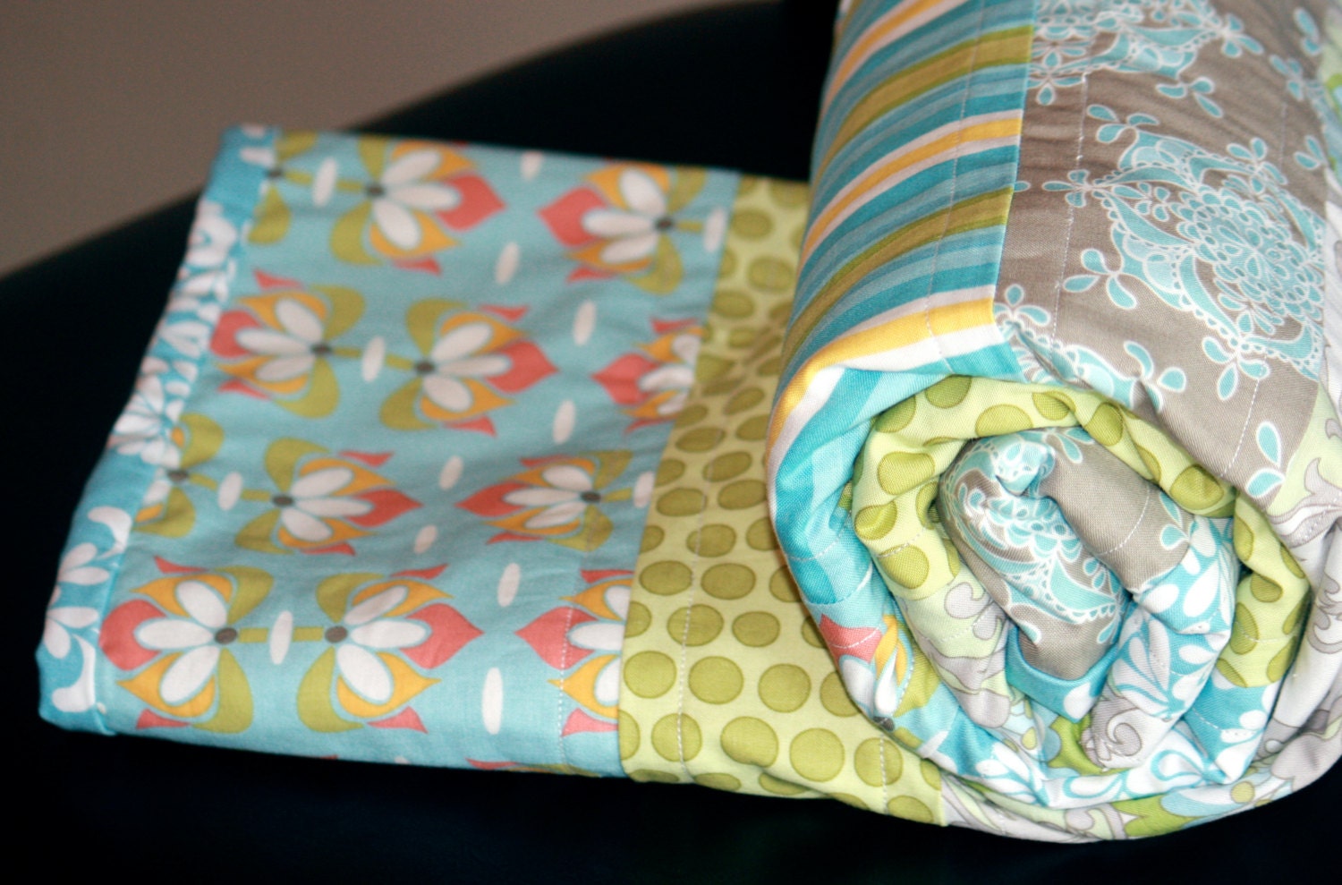 Custom Crib Quilt Choose You Own Colors Baby Quilt by Elliebug Quilts ...