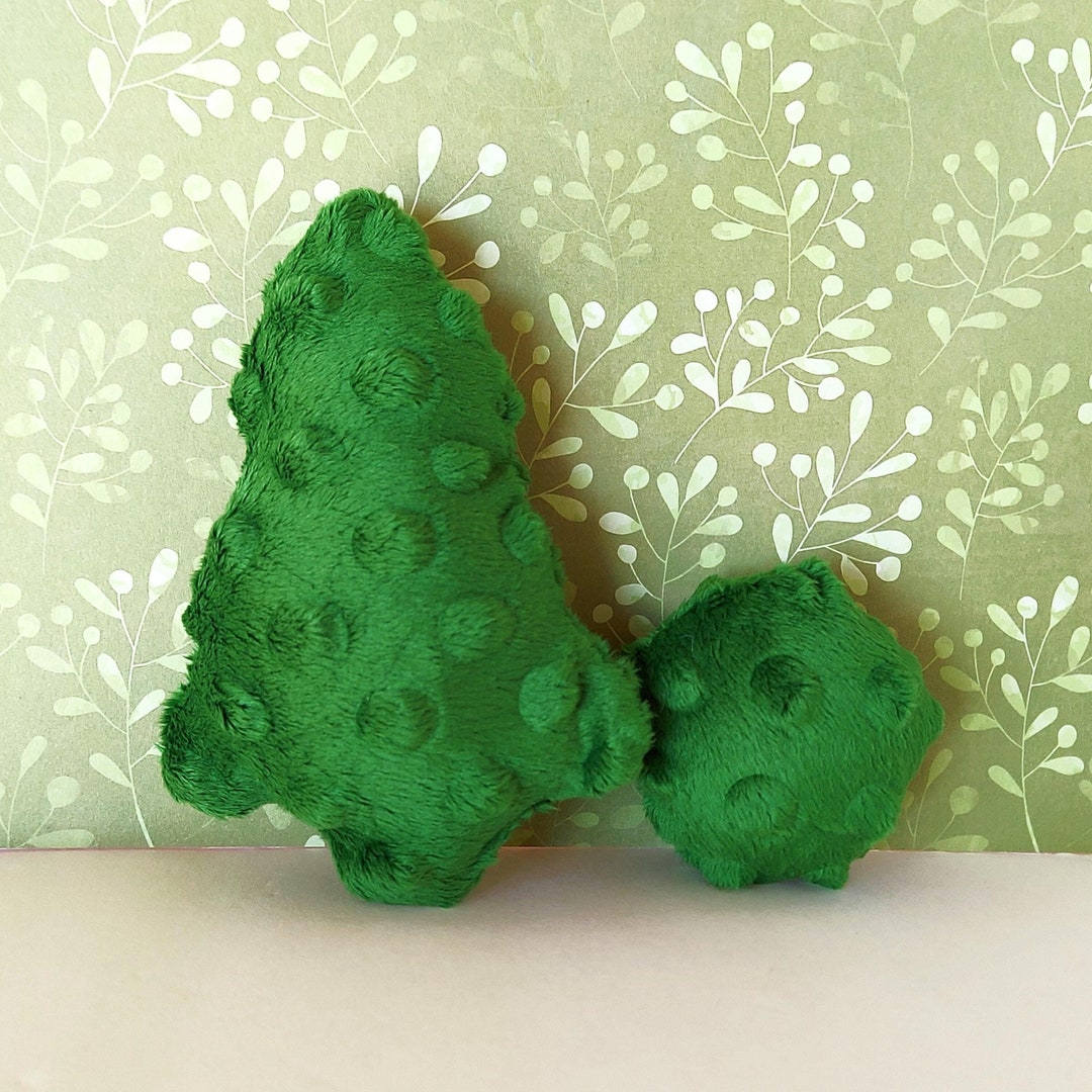Christmas Tree Cat Plush Kicker Toys pack of 2 Handmade 1 Tree 1 Ball ...