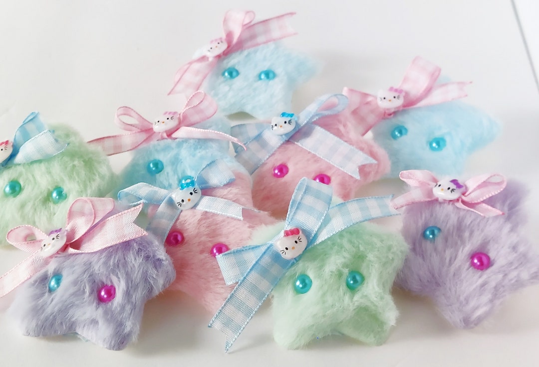 Plushie Star Pins (handmade) Fairy Kei, Decora Accessories - Etsy