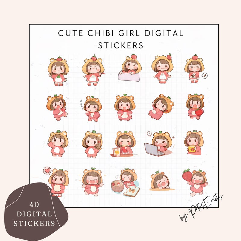 Cute Girl Stickers - Etsy