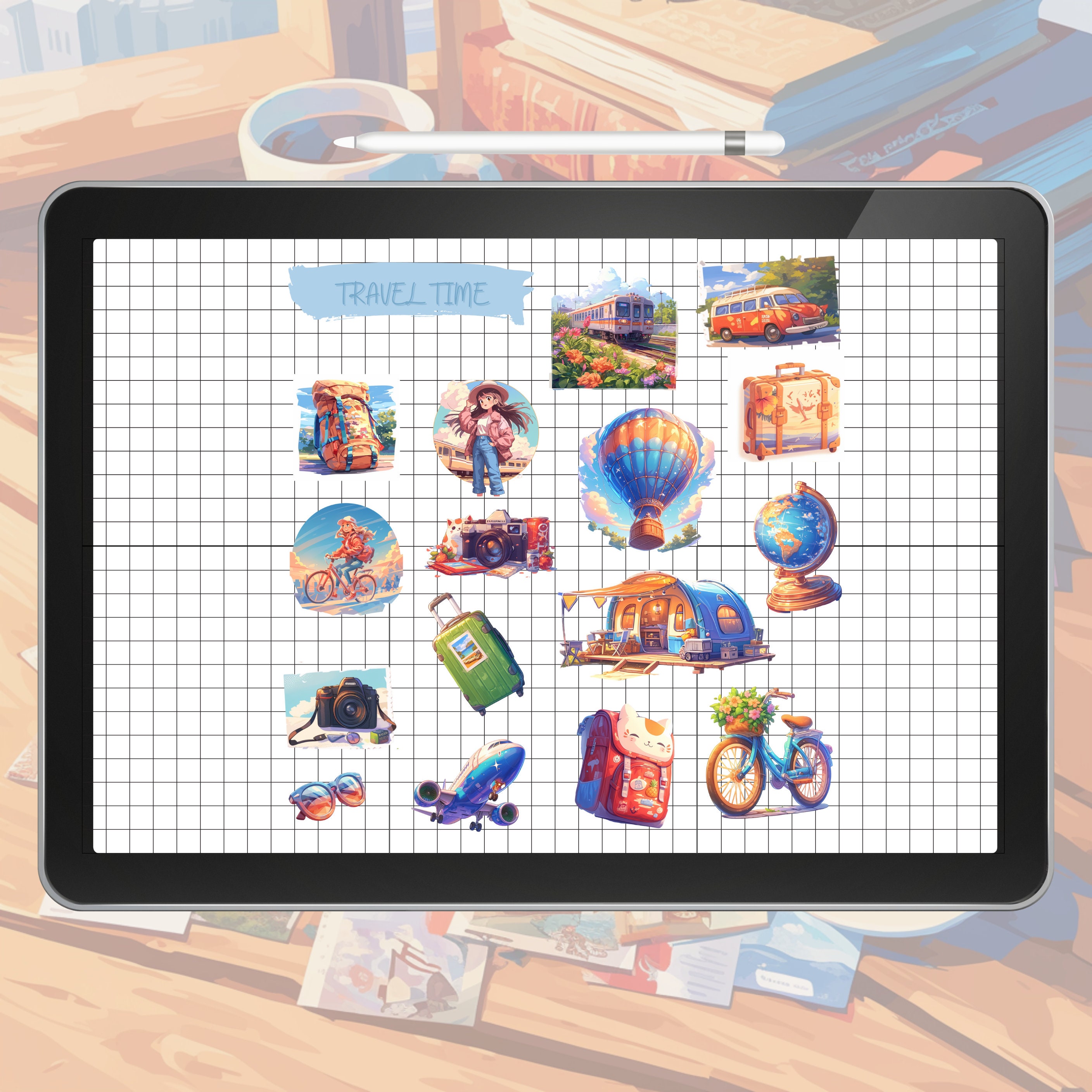 World Travel Landmarks Sticker Sets Goodnotes Kilonotes Digital Planner ...