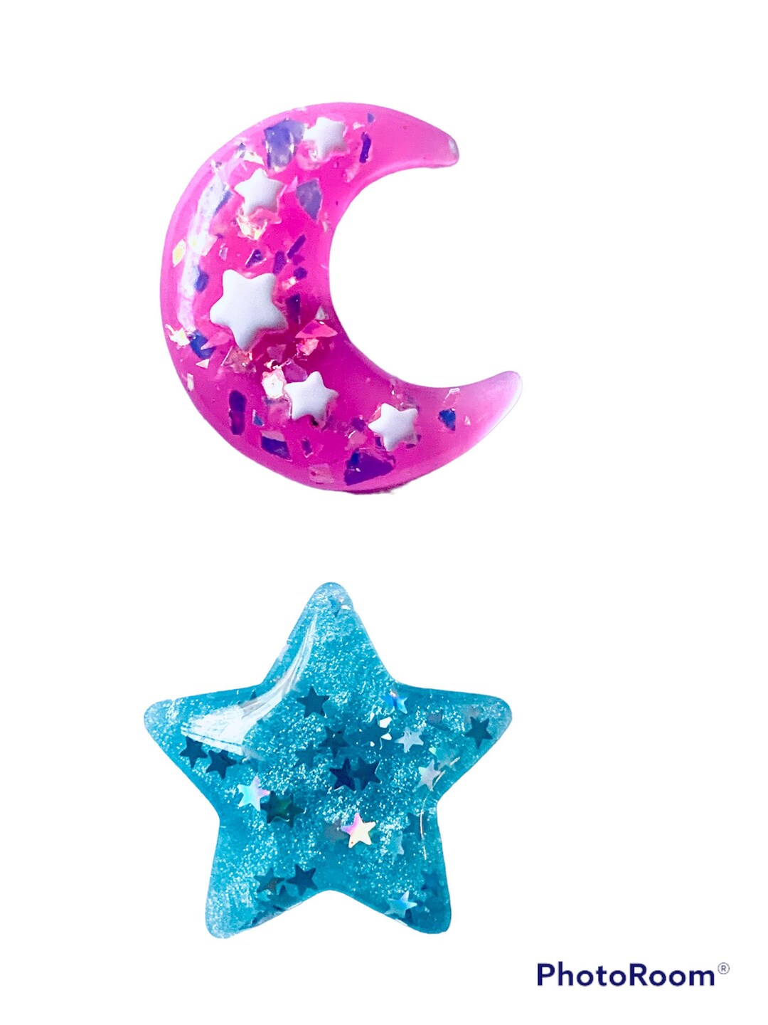 Celestial Magnet Set, Moon and Star Magnets, Celestial Star Set of 2 ...