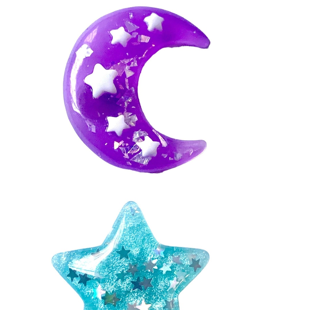 Celestial Magnet Set, Moon and Star Magnets, Celestial Star Set of 2 ...