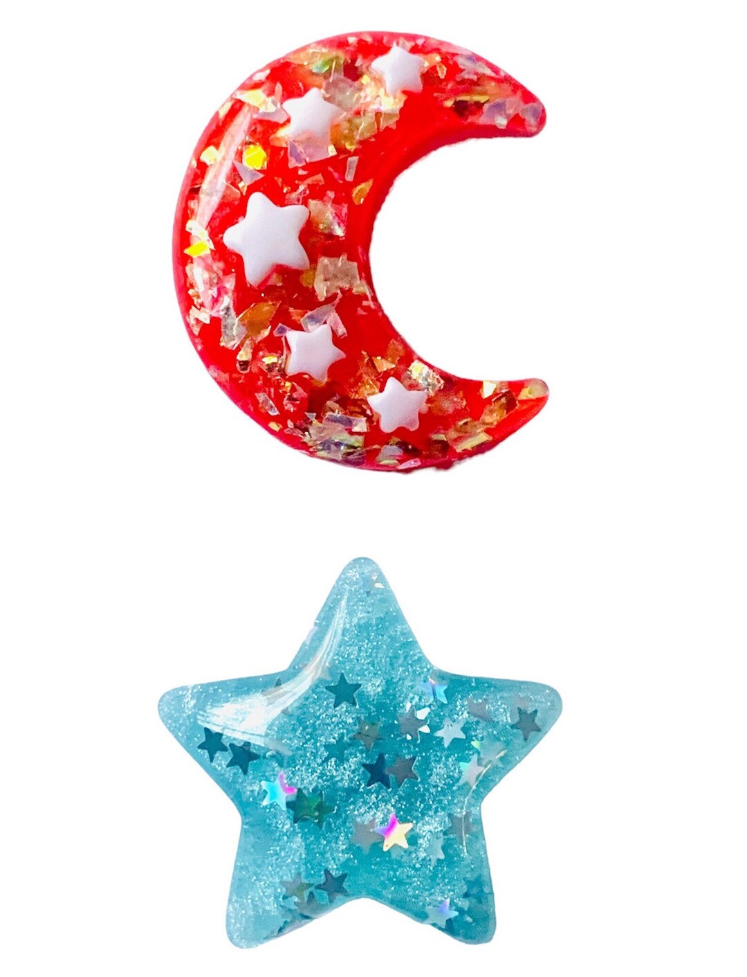 Celestial Magnet Set, Moon and Star Magnets, Celestial Star Set of 2 ...