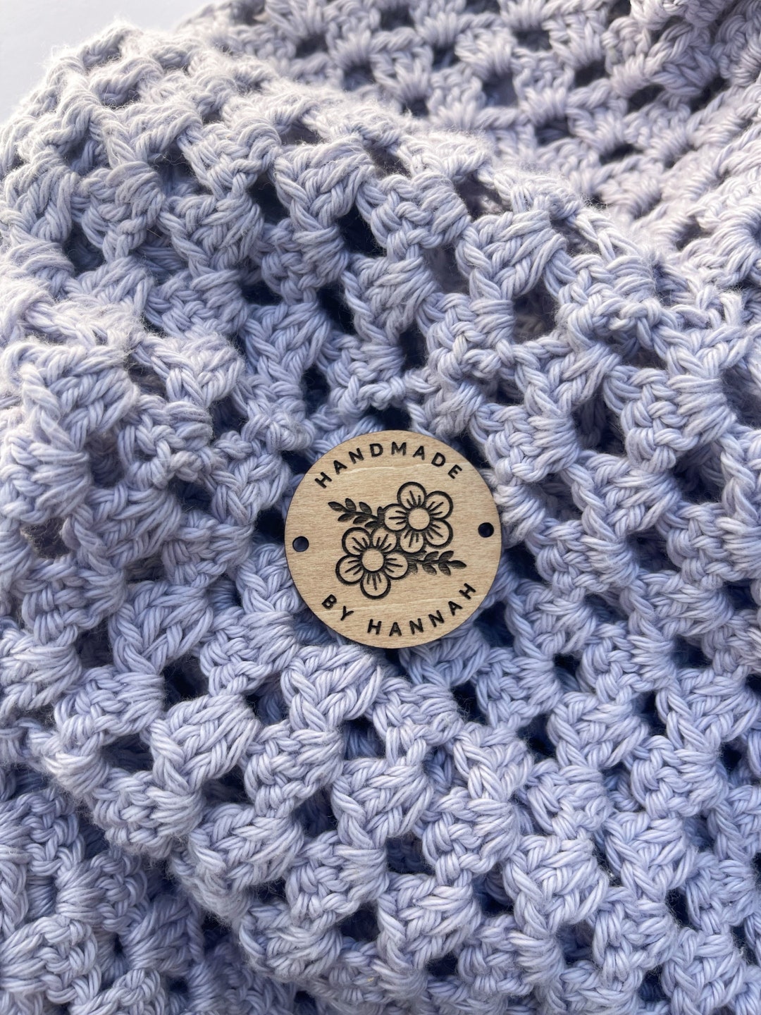 1.75 Personalized Flower Labels, Custom Crochet Tags, Crochet Labels ...