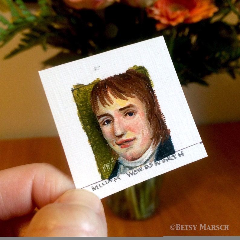 Mini William Wordsworth Portrait Painting, Framed - Etsy