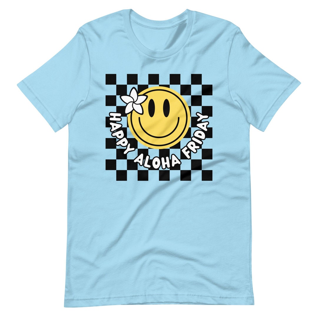 Smiley Face Happy Aloha Friday T-shirt unisex Fit Retro - Etsy
