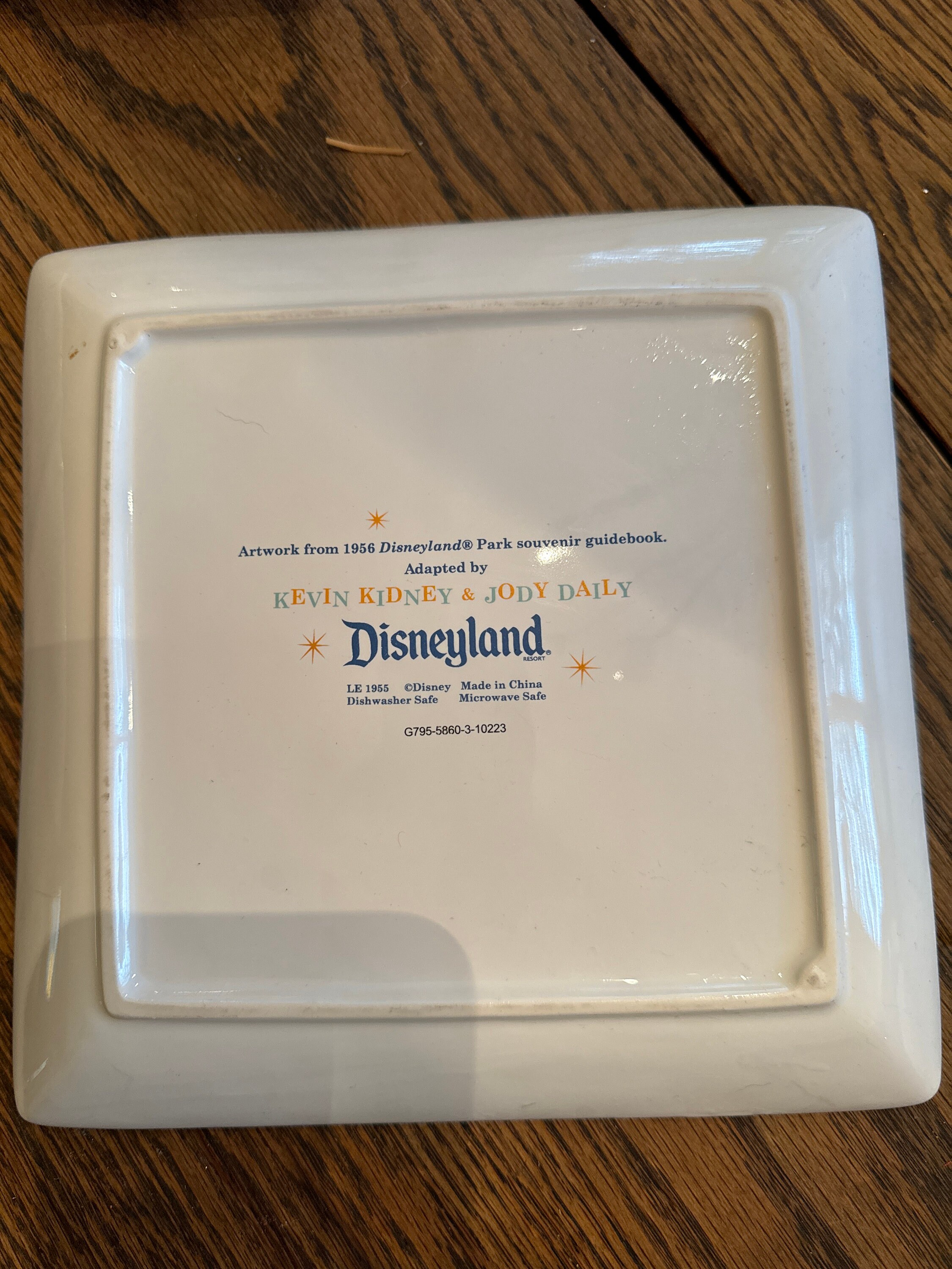 Rare Disneyland Park Map Plates Kevin Kidney and Jody Daily Limited ...