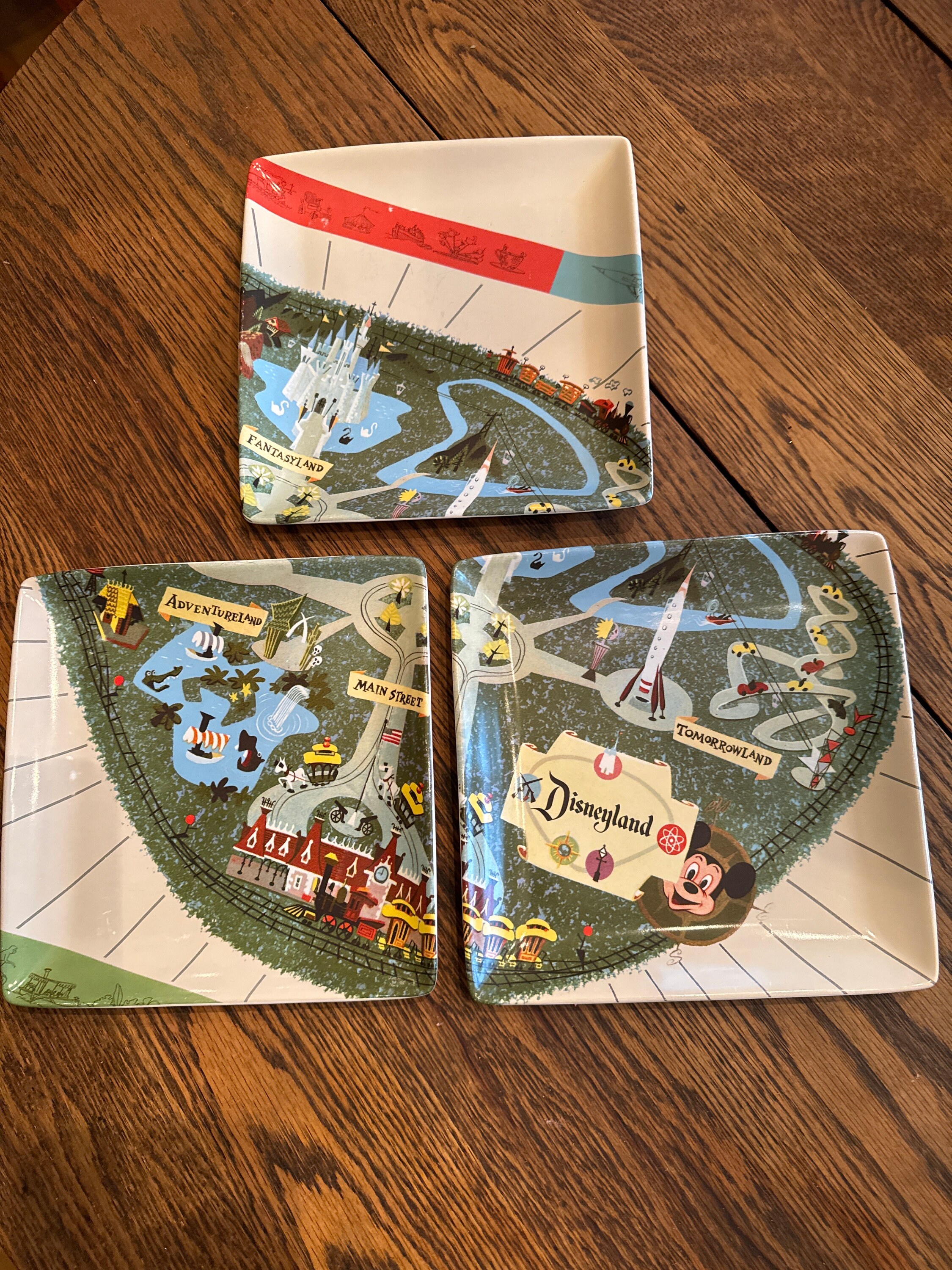 Rare Disneyland Park Map Plates Kevin Kidney and Jody Daily Limited ...