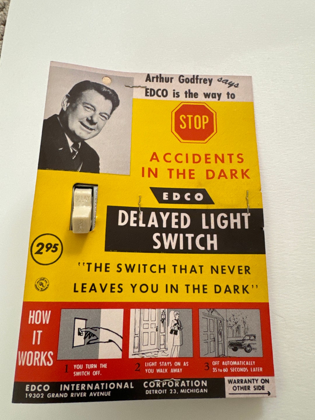 Vintage EDCO Delayed Light Switch in Original Packaging - Etsy