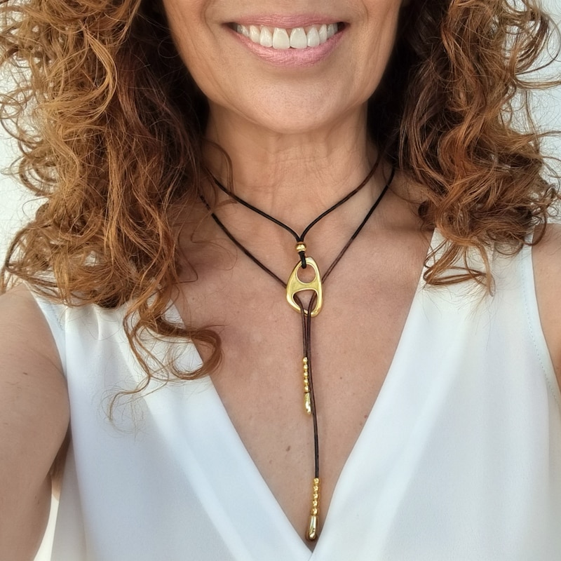 Leather Lariat - Etsy