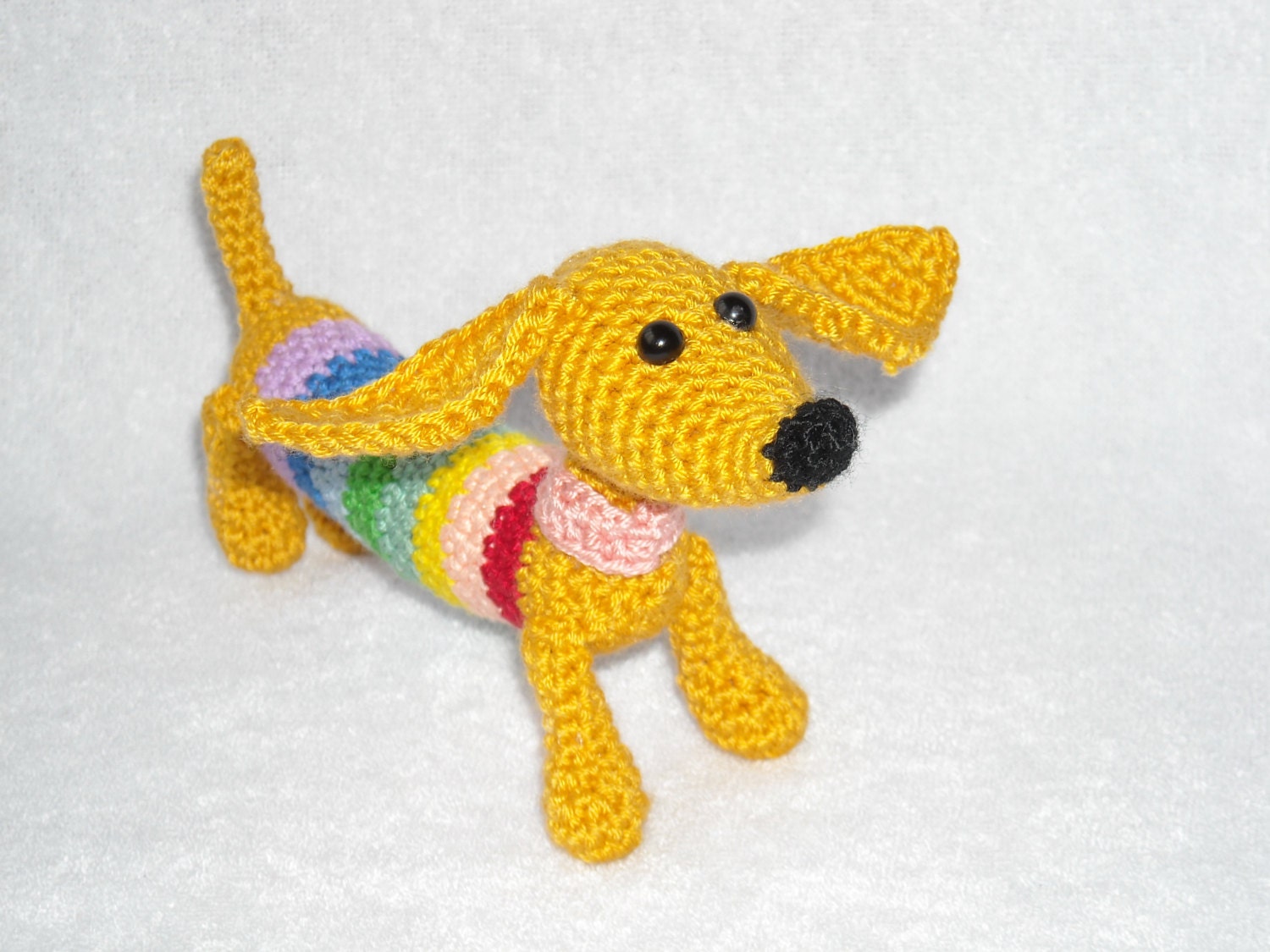 Crochet Amigurumi Dexter Gift Dachshund Stuffed Animal Dog - Etsy