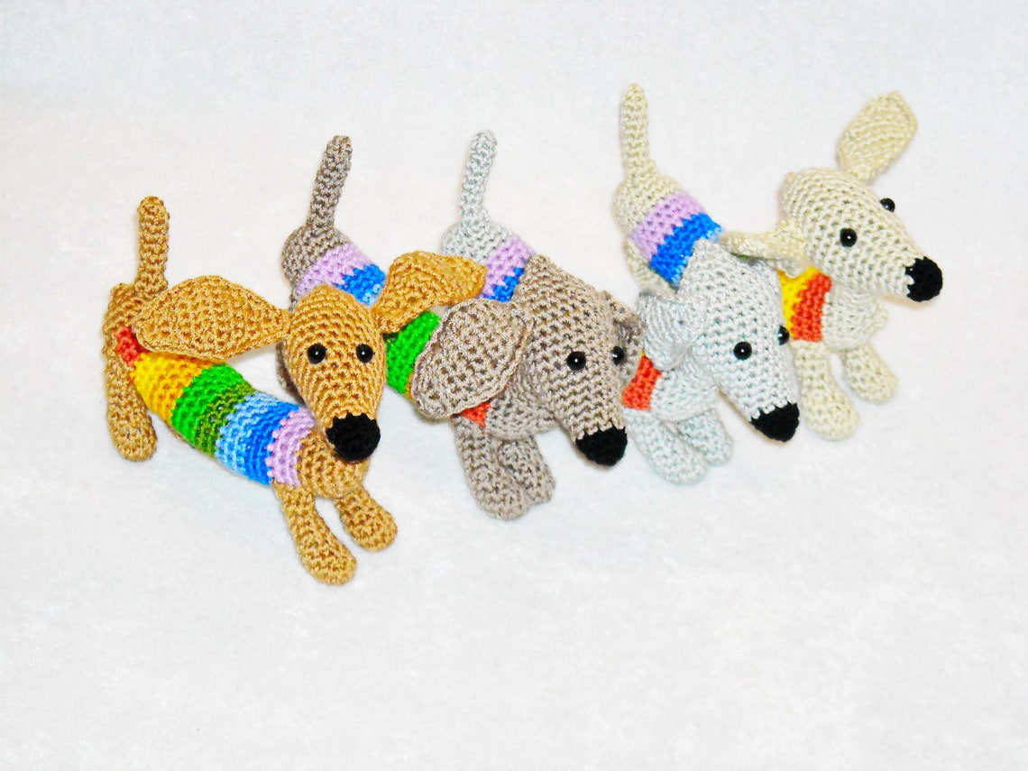 Crochet Amigurumi Dexter Gift Dachshund Stuffed Animal Dog - Etsy