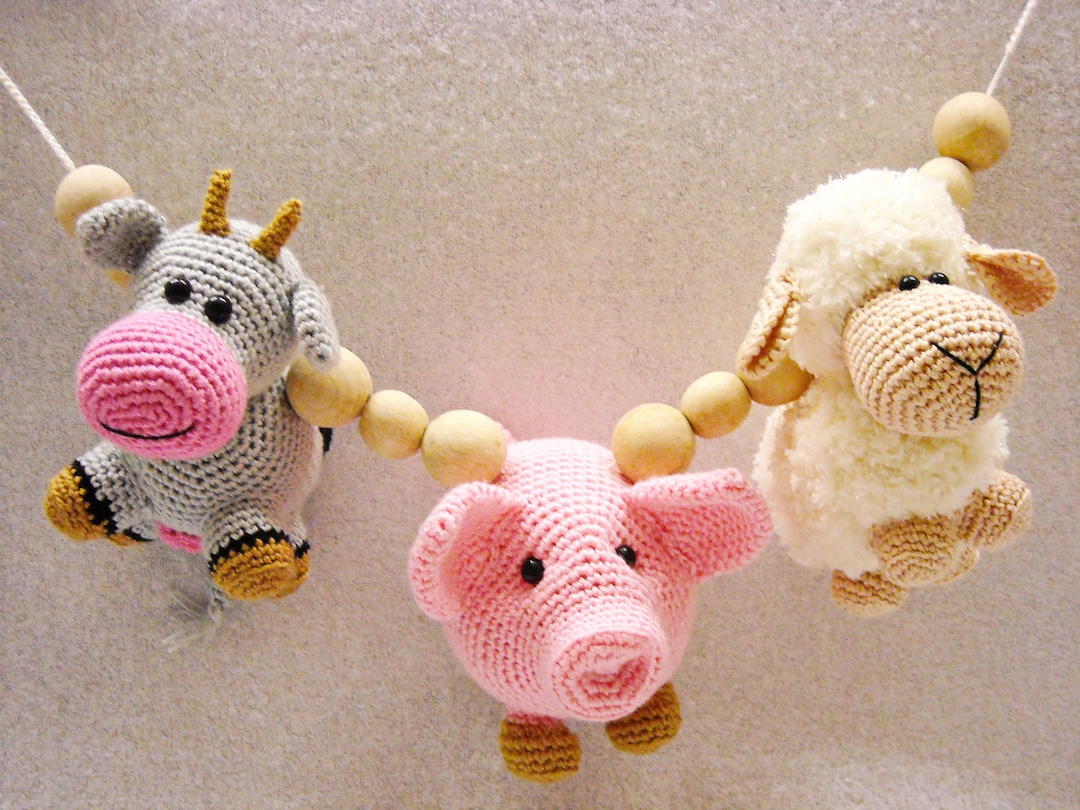 Chain for Stroller Farm Baby Stroller Mobile Hanging Toys Crochet Pram ...