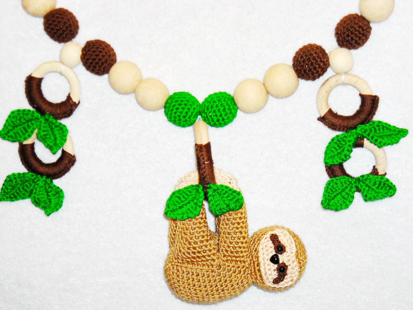 Chain for Stroller Personalized Gift Sloth Crochet Baby Mobile - Etsy