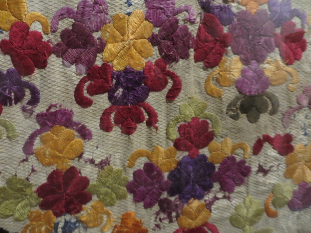 Large/rabat Embroidery, True Vintage Wall Hanging/ Framed in Heavy ...