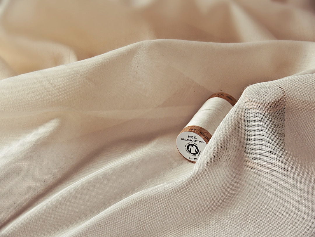 Organic Cotton Voile Fabric – Undyed, Unbleached, 122'' Wide GOTS ...
