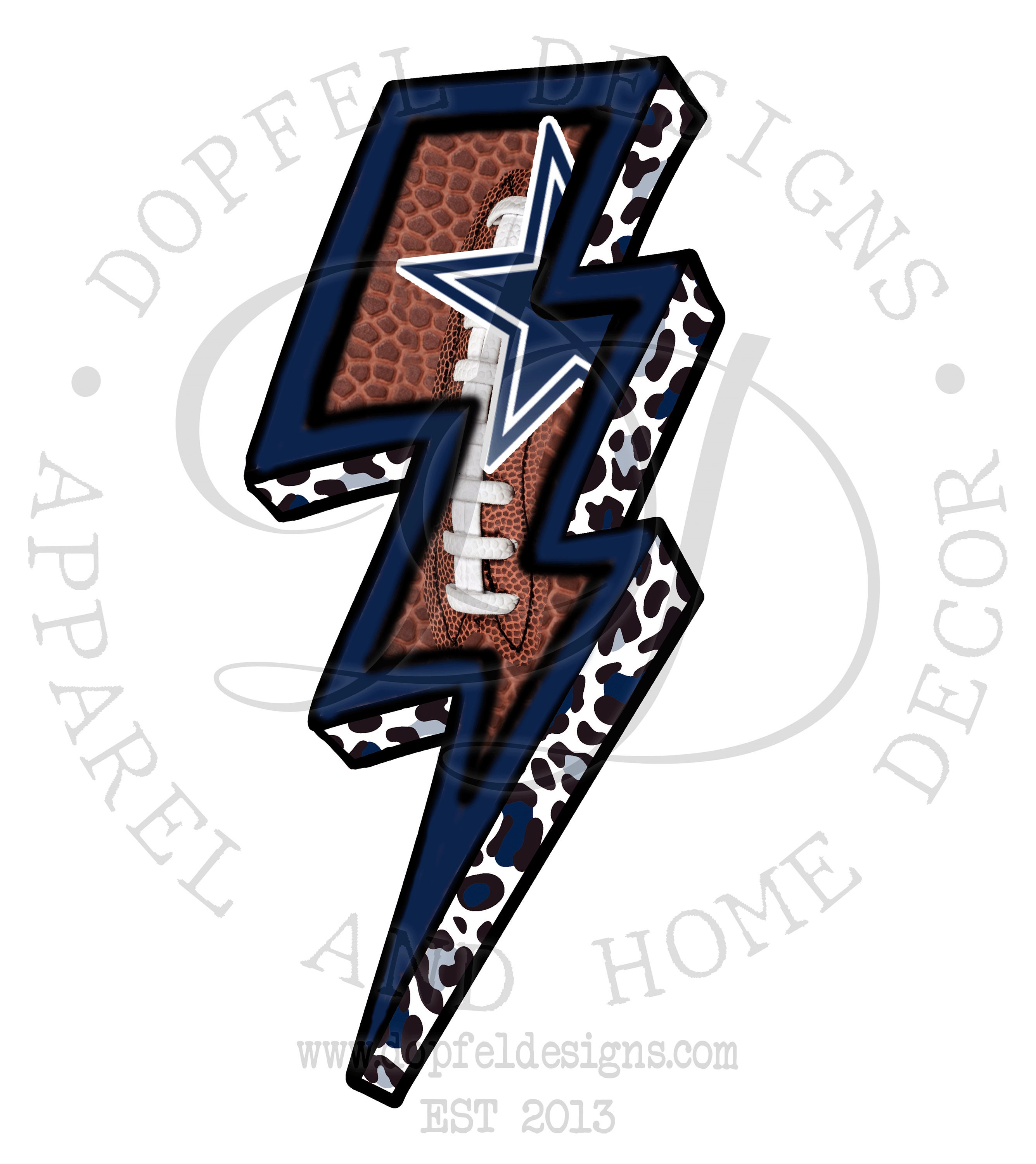 Cowboys Football Lightning Bolt Digital Download - Etsy