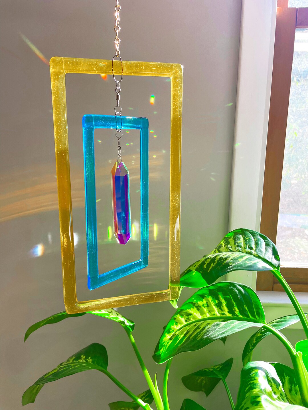 Rectangle Prism Suncatcher - Etsy
