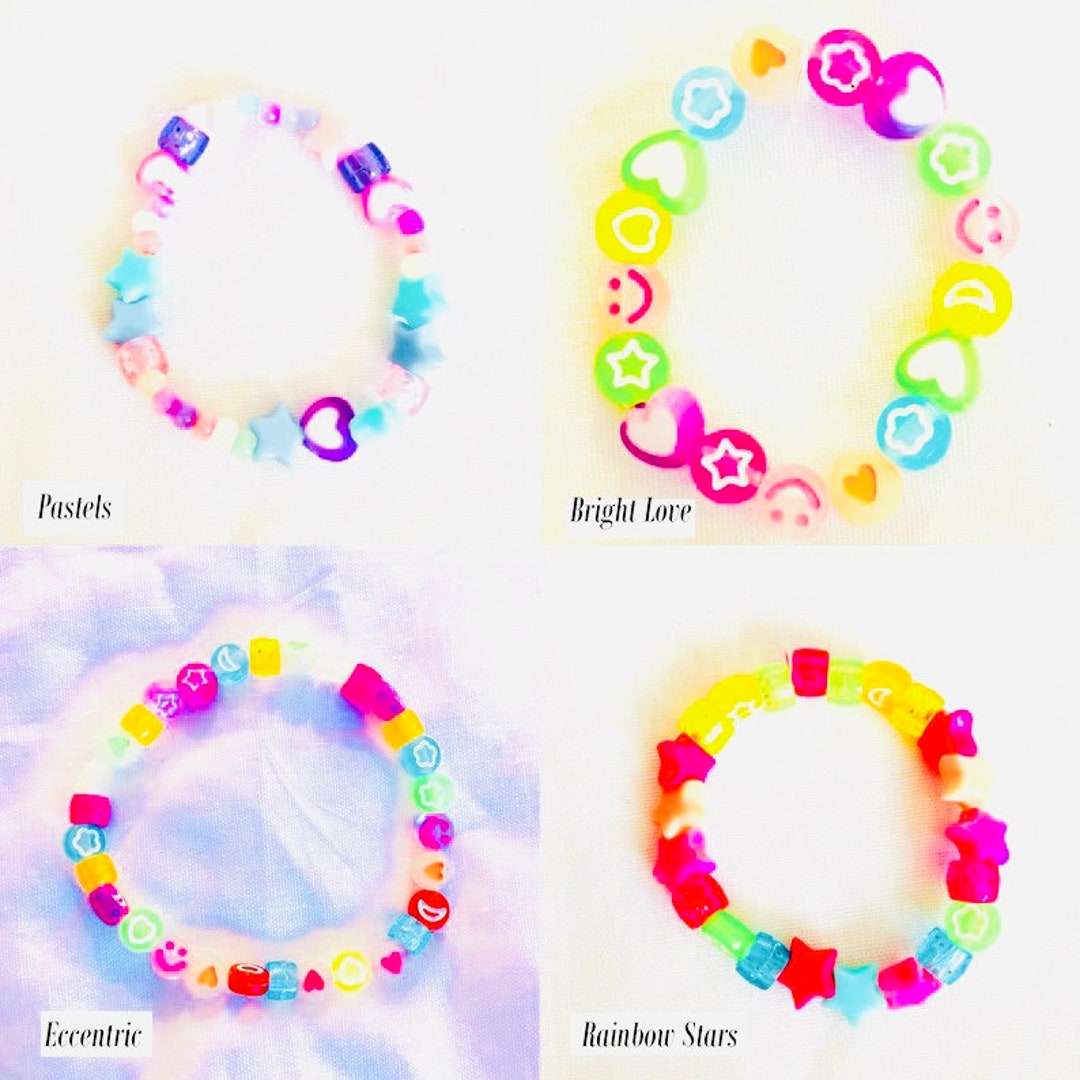 Plastic Beaded Rainbow Friendship Bracelets - Etsy