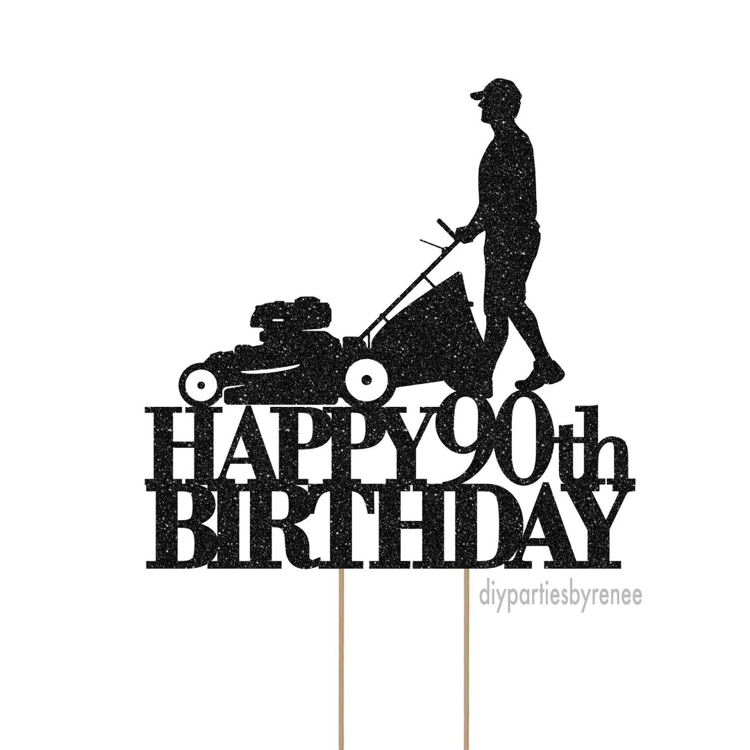 Cake Topper - Themed - 20+colours - NEXT DAY POST - Lawn Mowing - Mower ...