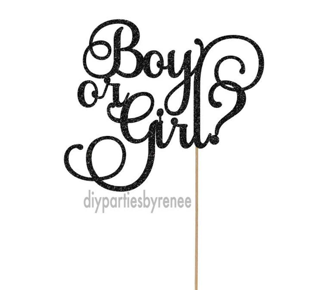 Cake Topper Baby Shower 20 Colours NEXT DAY POST Gender Reveal Boy or ...
