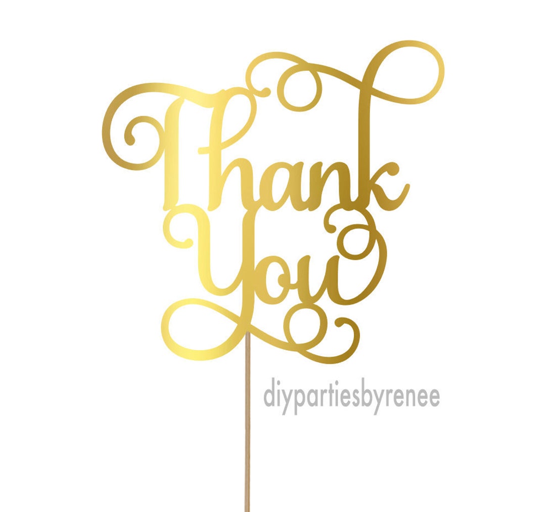 Cake Topper - Celebration - 20+colours - NEXT DAY POST - Thank You - Etsy