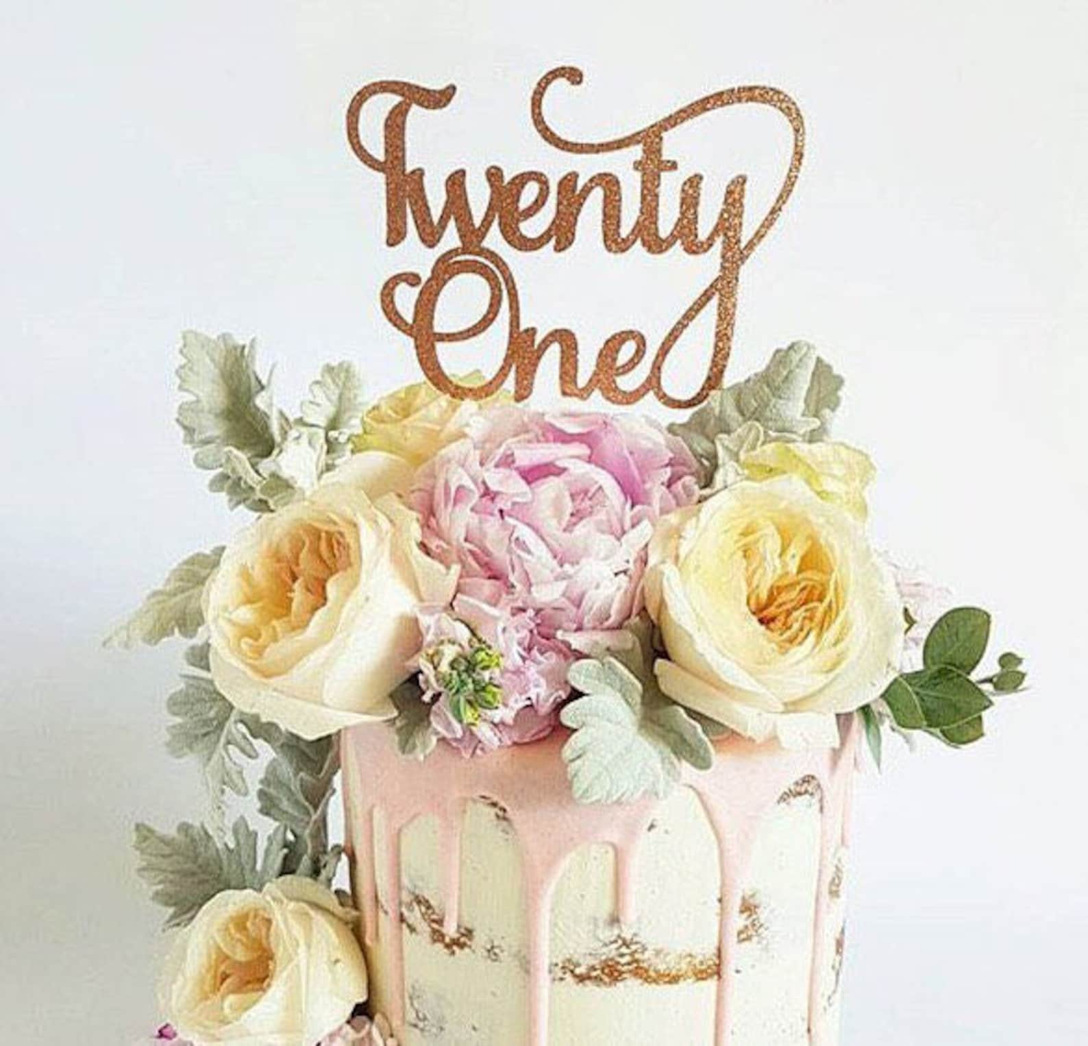 Cake Topper - 21st Twenty One - 20+colours - NEXT DAY POST - Etsy Australia