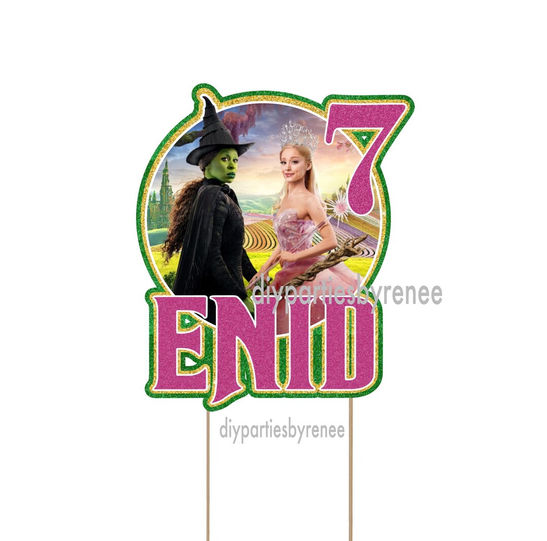 Cake Topper - Themed - 20+colours - NEXT DAY POST - Wicked Movie ...