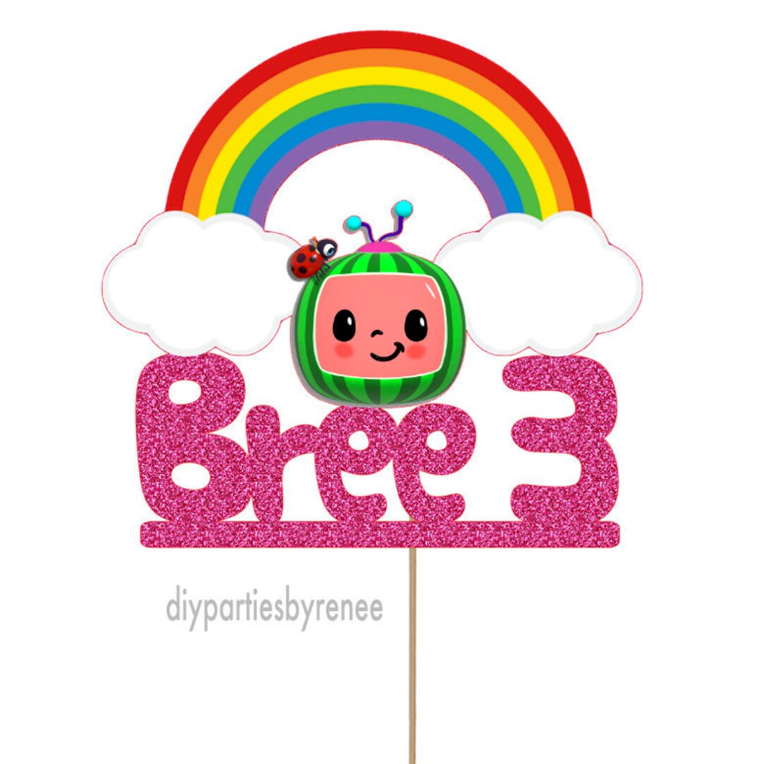 Cake Topper Themed 20colours NEXT DAY POST Cocomelon - Etsy
