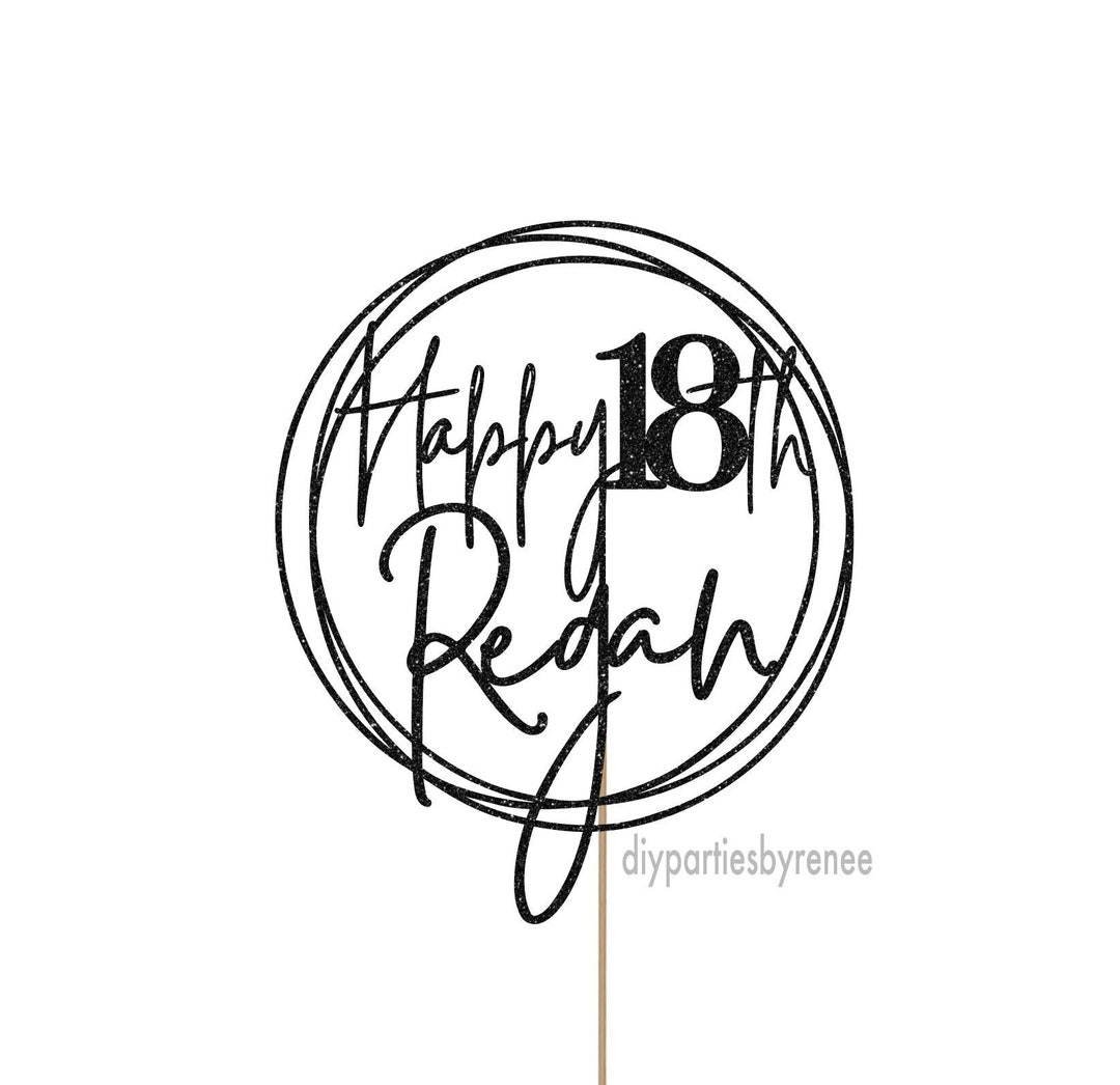 Cake Topper - 18th - Eighteen - 20+colours - NEXT DAY POST - Frame ...
