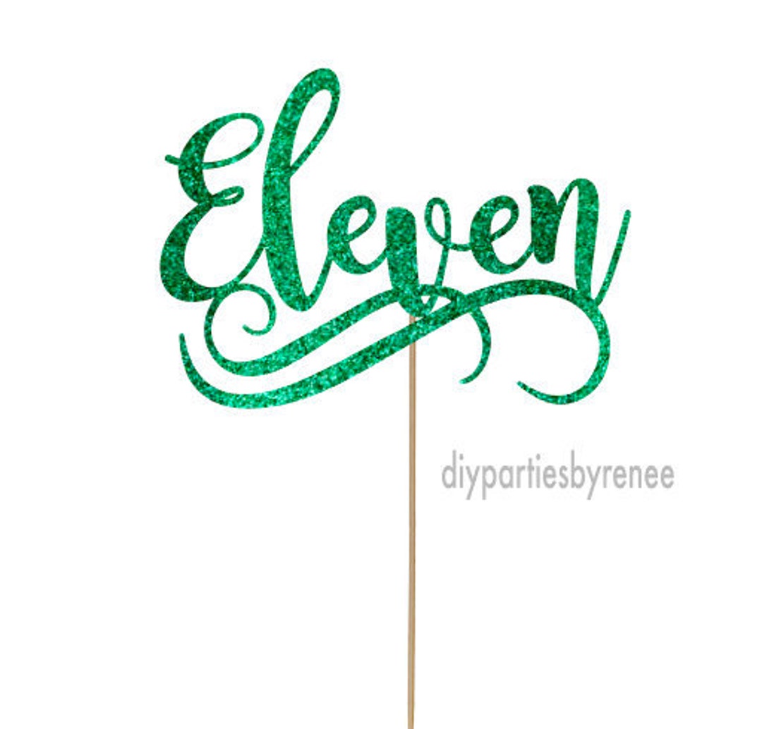 Cake Topper Birthday 11th Eleven 20colours NEXT DAY - Etsy