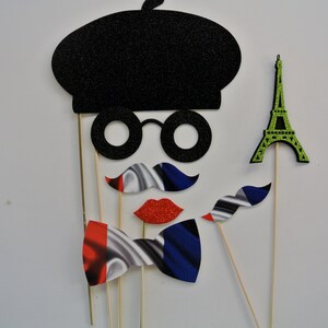 Parisian Inspired Digital Wedding Photo Booth Props Berets Glasses ...