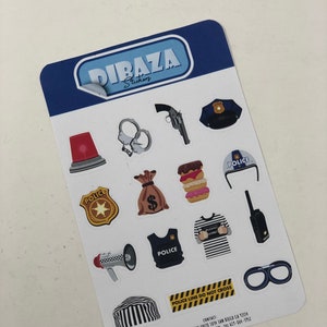 Police Officer Stickers Retirement Cops and Robbers Law Enforcement Cia ...