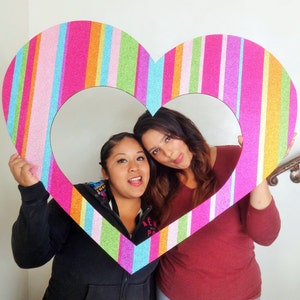 Heart Frame Photo Booth Props Circus Theme Social Media Frame Material ...