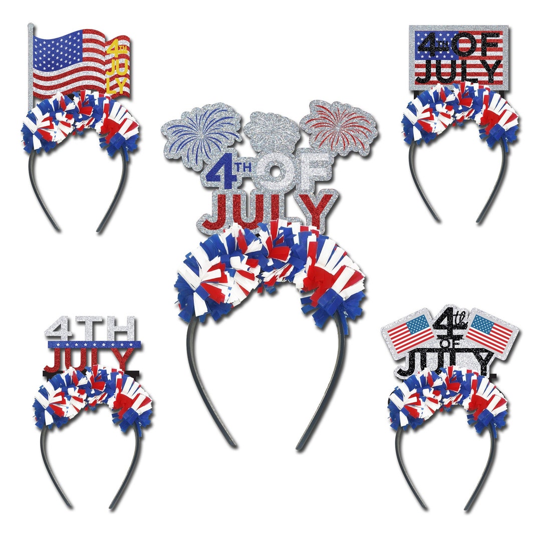 Tiara 4 of July Headband With Fringe Party Crown -party Props Headpiece ...