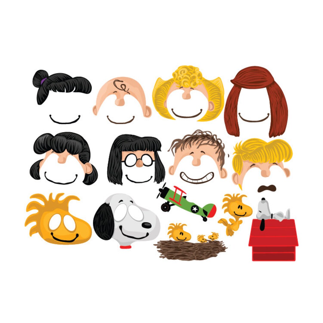 Snoopy Digital Photo Booth Props 12 X 18 - Etsy