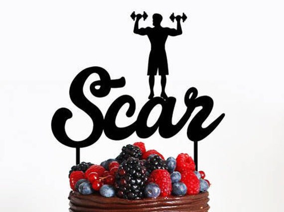 Crossfit Cake Topper Custom Name Trainer Cake Topper | Etsy