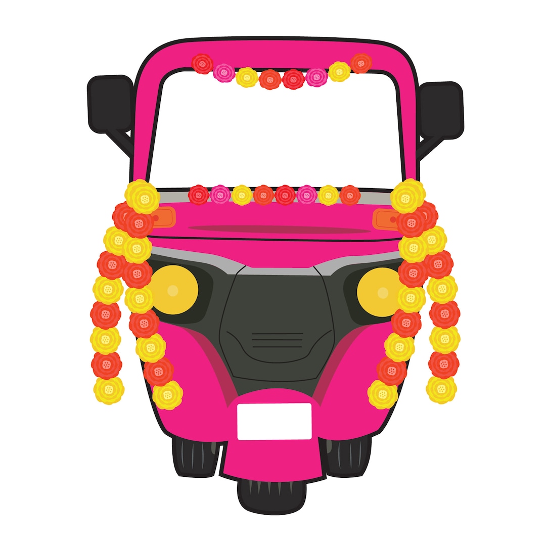 Pink Tuk Tuk Digital Photo Booth Props - Etsy