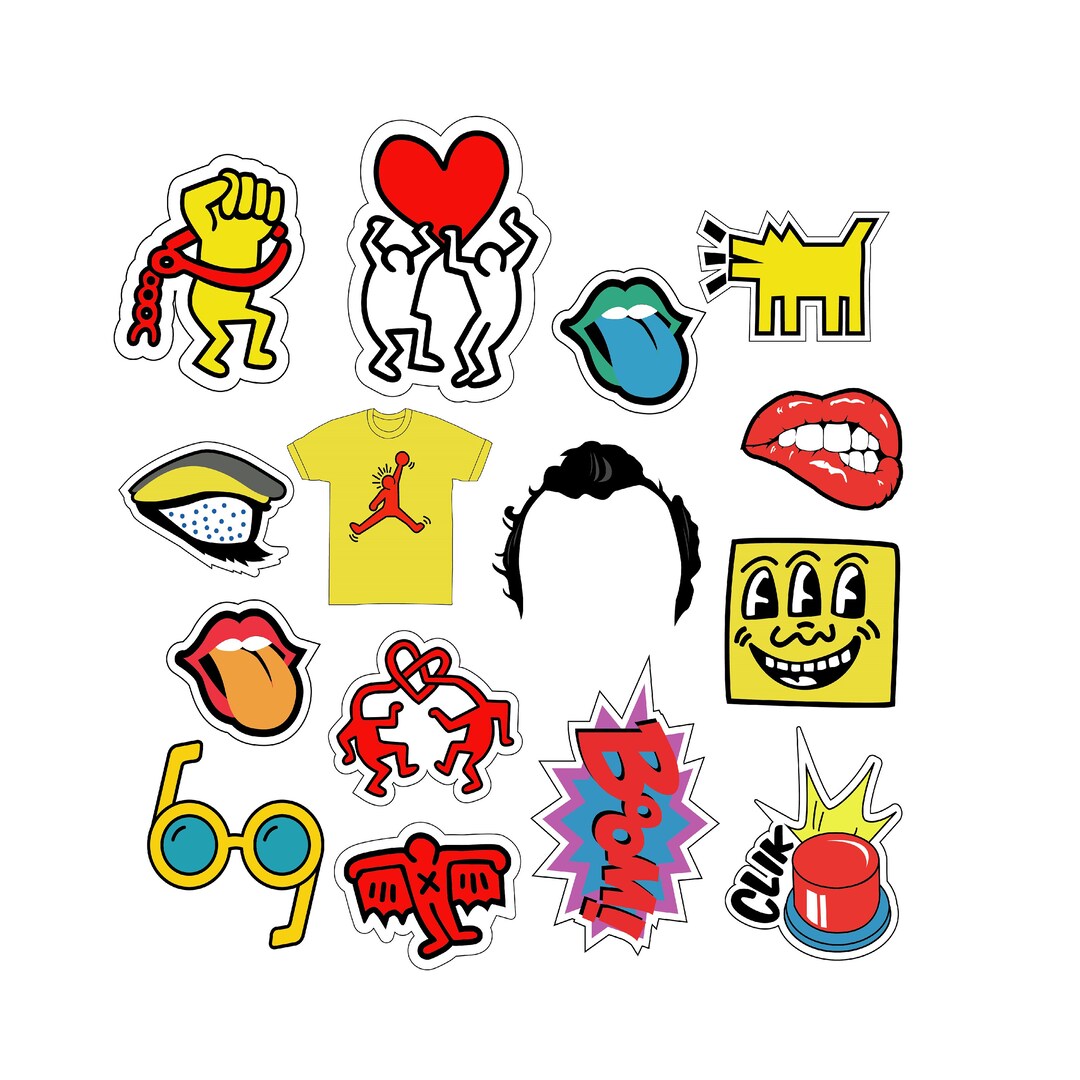 Pop Art Digital Photo Booth Props - Etsy