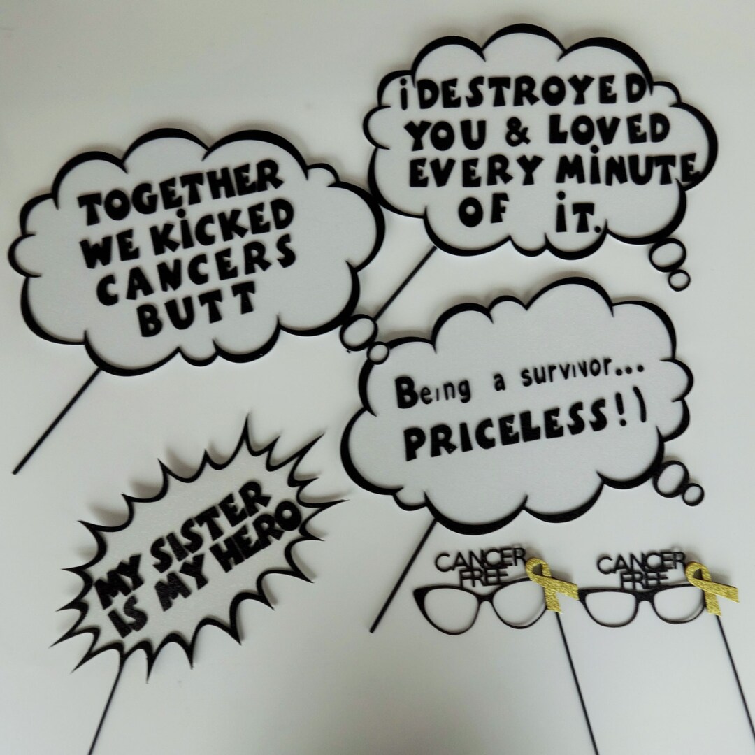 Cancer Survivor Photo Booth Props You Are My Hero Sign Together We ...