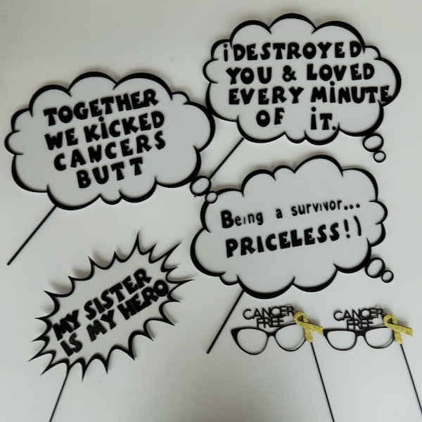 Cancer Awareness Photo Booth Props - Etsy