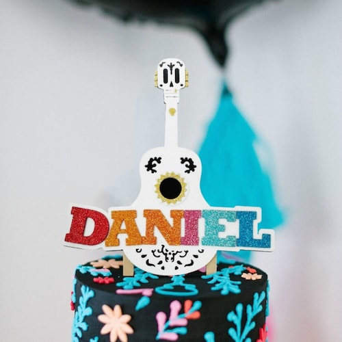 Coco Theme Party Day of the Dead Fiesta Mexicana Glitter Cake | Etsy